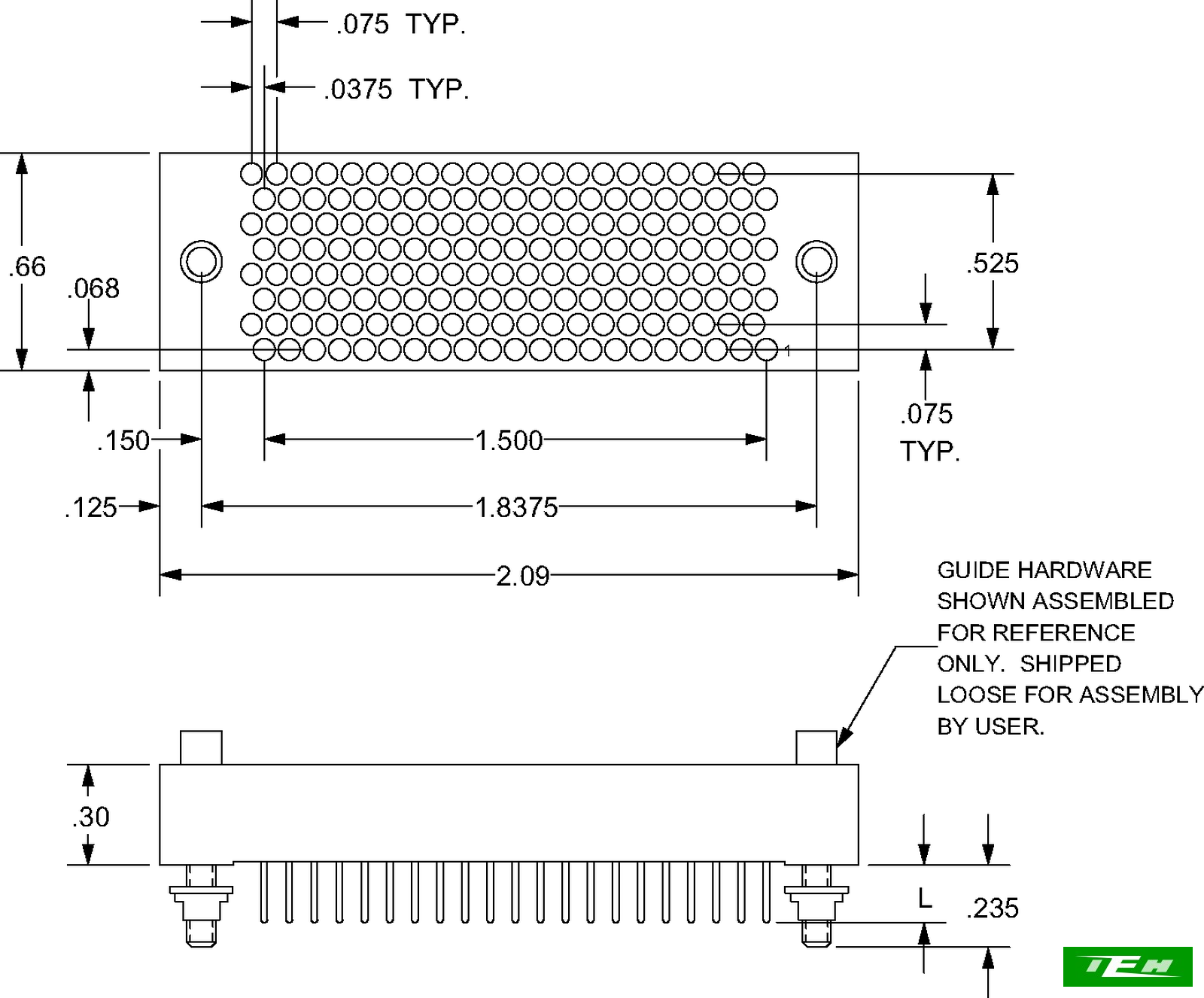 IEH | HMM Receptacle, Straight